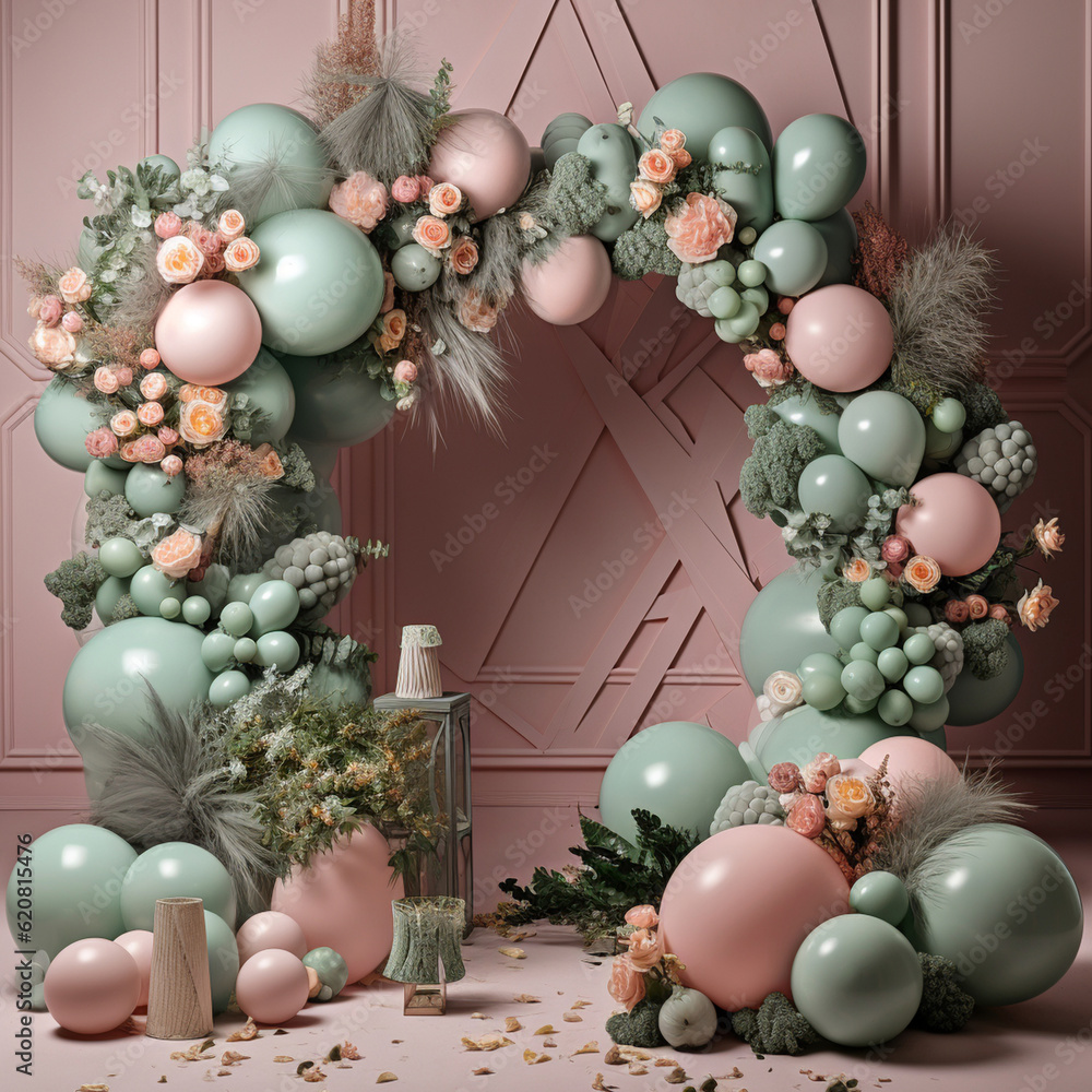 Balloons Backdrops, Photoshop Overlays, Birthday Backdrop, Photography ...