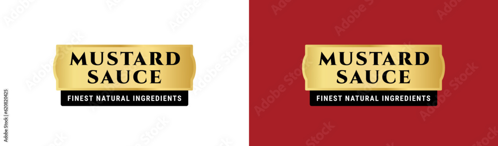 Mustard sauce label or Mustard sauce flavor label vector isolated in ...
