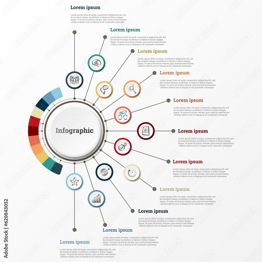 Infographic that provides a detailed report of the business, divided ...