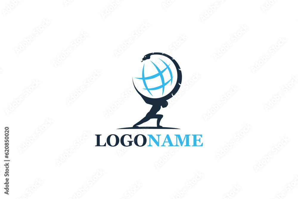 Atlas Logo Design - Logo Design Template Stock Vector | Adobe Stock