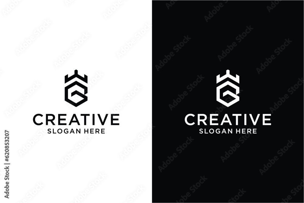 Letter b castle logo design concept Stock Vector | Adobe Stock