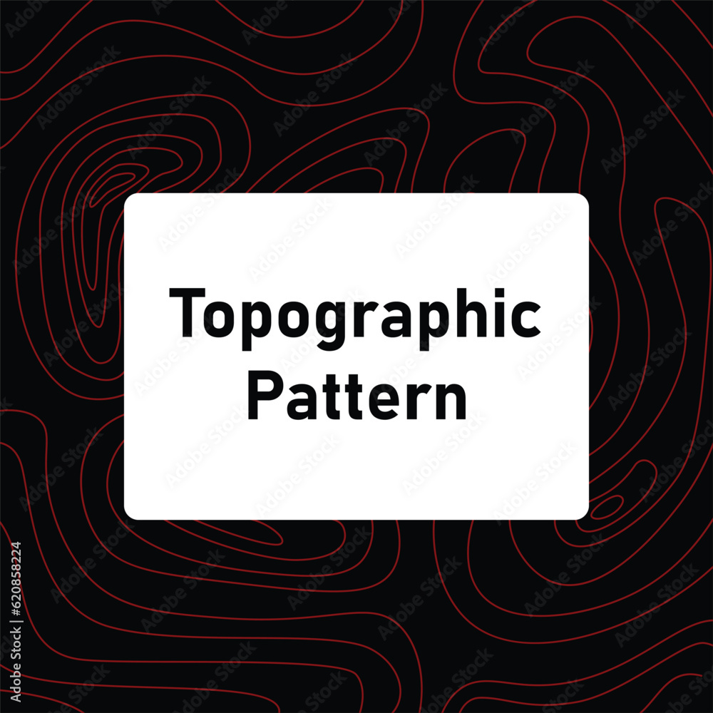 Red topographic map seamless pattern in black background Stock Vector ...
