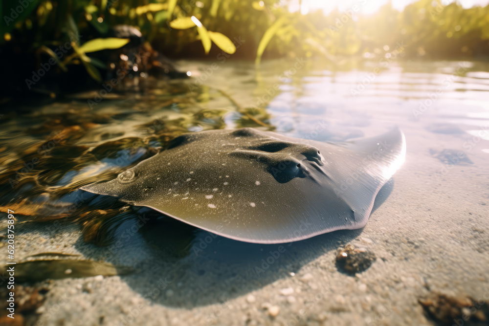 Stingray in nature, national geography, Wide life animals. AI Generated. Stock Illustration ...