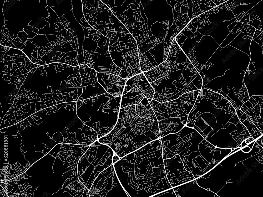Vector road map of the city of Rochdale in the United Kingdom on a ...