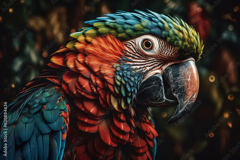 Realistic photography, colorful background, detailed portrait ...