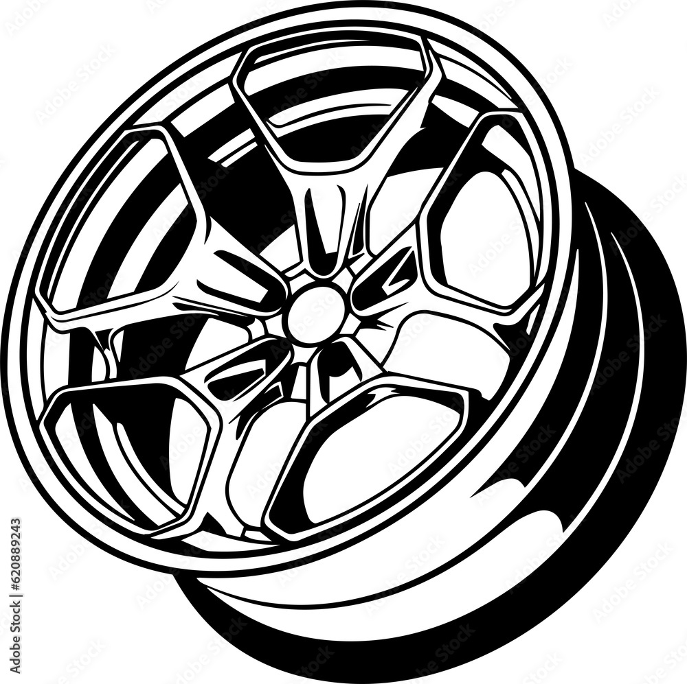 wheel of the car, vector stance wheel, lowered car wheel, Vector wheel ...