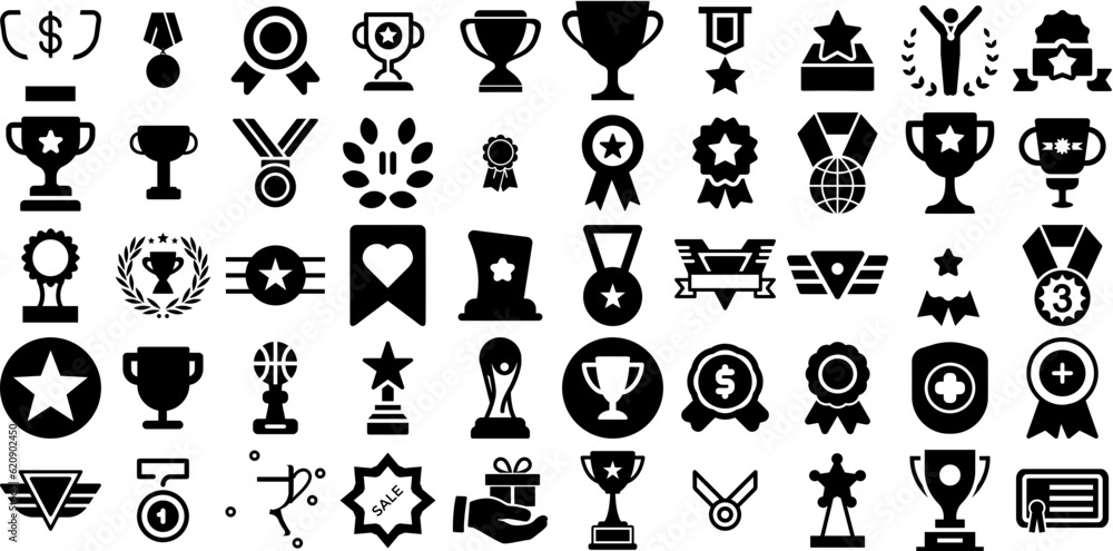 Big Collection Of Award Icons Pack Linear Drawing Clip Art Icon ...