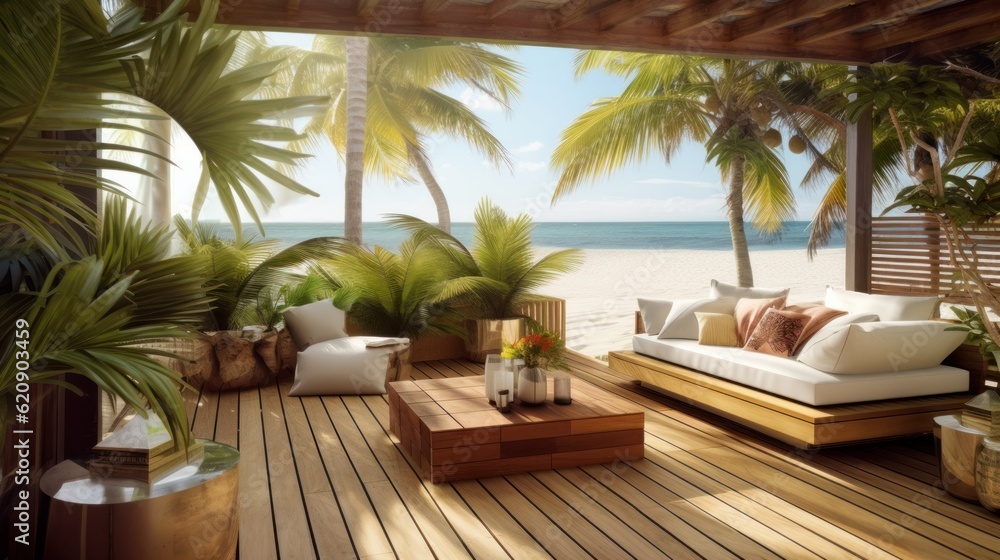 tropical resort decorating in natural color scheme interior design ...