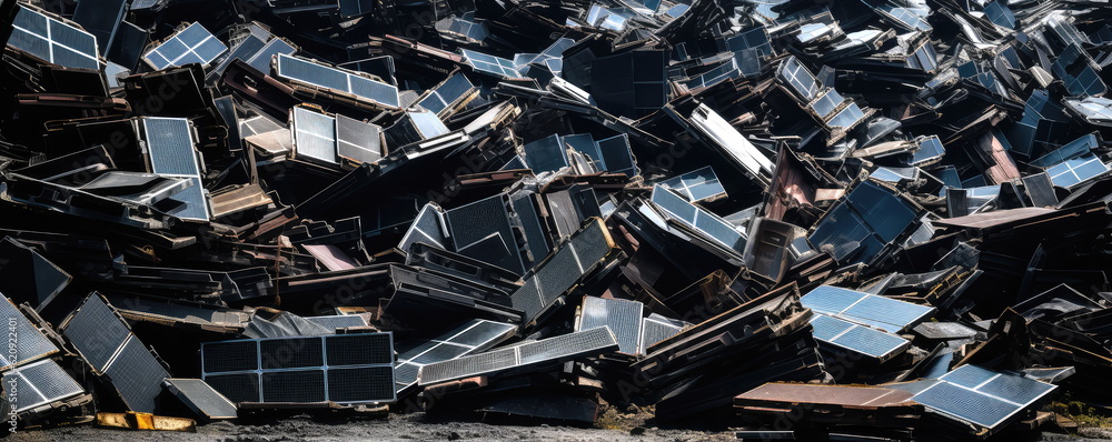 End of life renewable energy hardware. hard to recycle mass production ...
