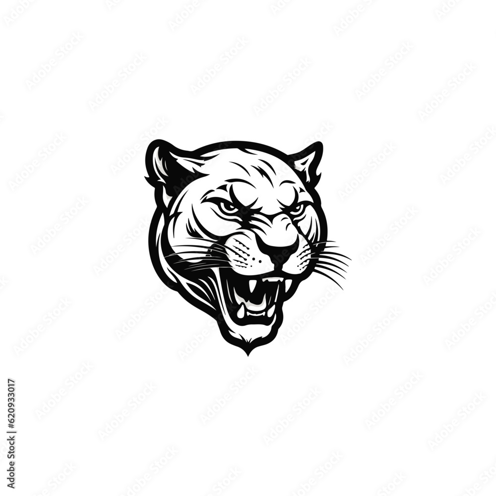 Cougar logo. Fearless Panther. Roaring Predator. Roaring Panther ...