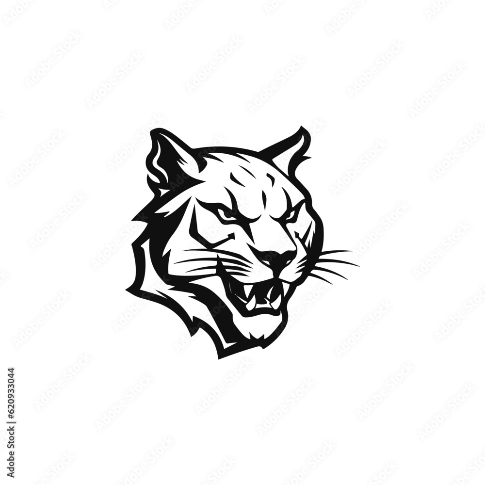 Cougar logo. Fearless Panther. Roaring Predator. Roaring Panther ...