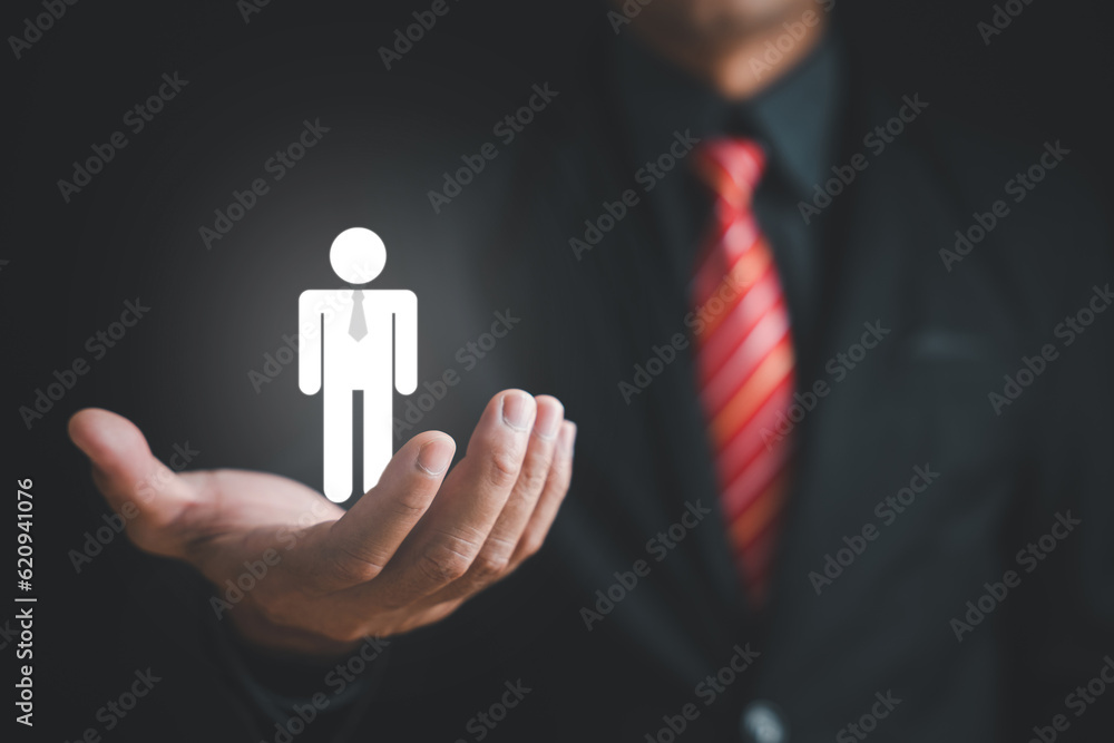 Digital HR Success, A human resource manager proudly showcases the ...