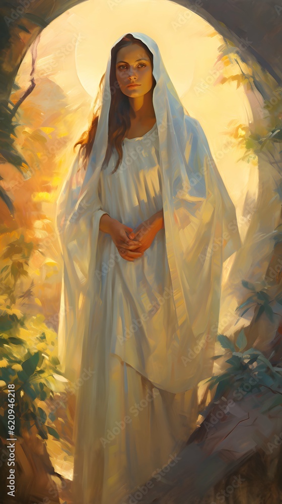 Mary Magdalene beautiful illustration background design, Religion ...