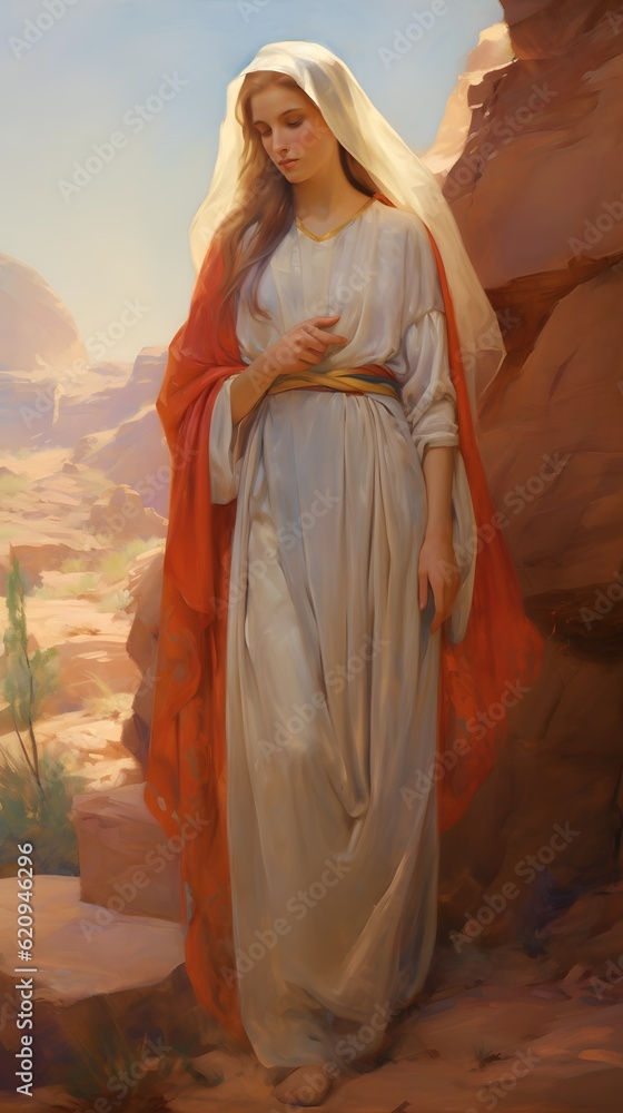 Mary Magdalene beautiful illustration background design, Religion ...