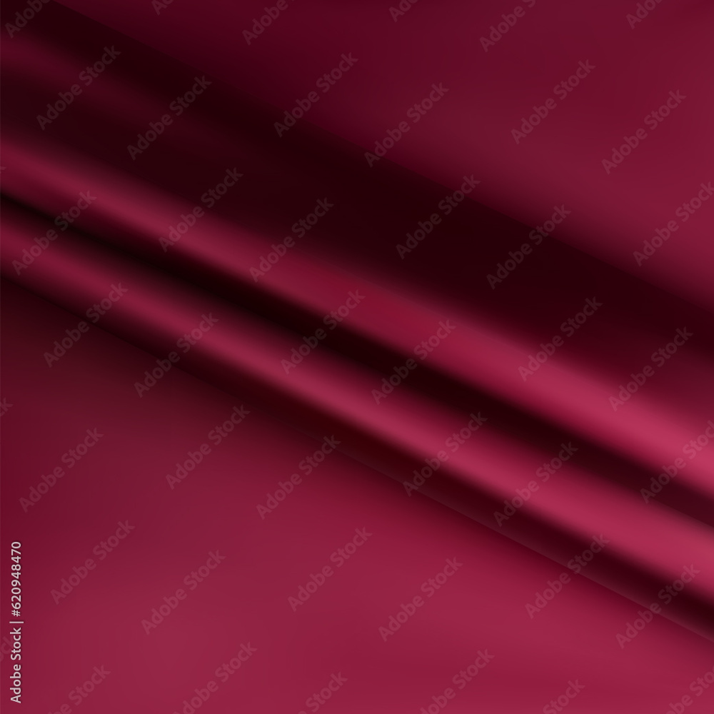 3D illustration of Large Red Flag fullscreen background in the wind ...