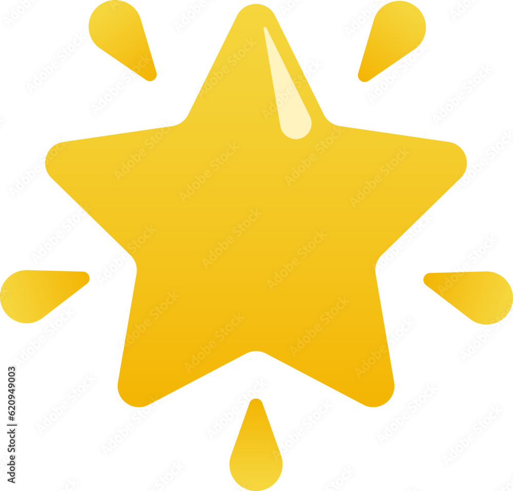 Cute Star Glowing Emoji Stock Vector | Adobe Stock