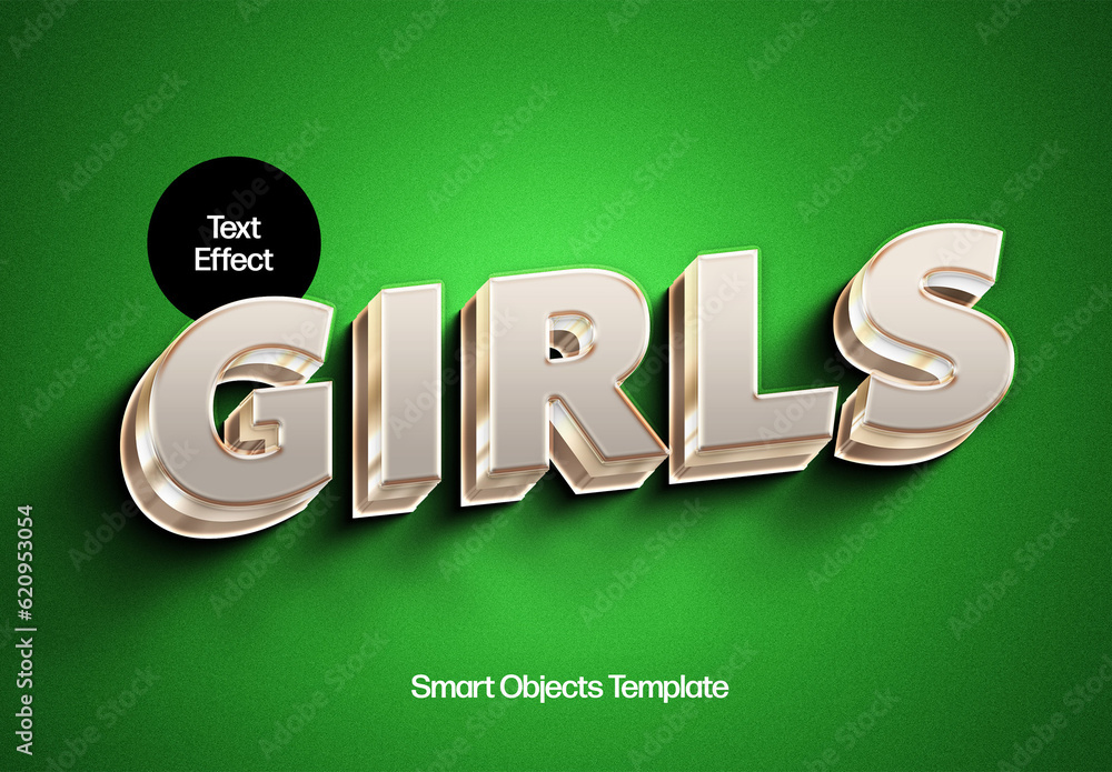 3D Glowy Text Effect Mockup Stock Template | Adobe Stock