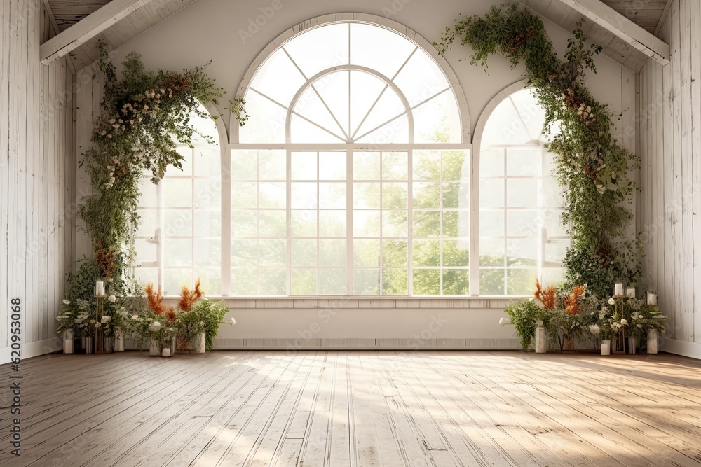 Wedding backdrop aesthetic flower decoration indoor studio background ...