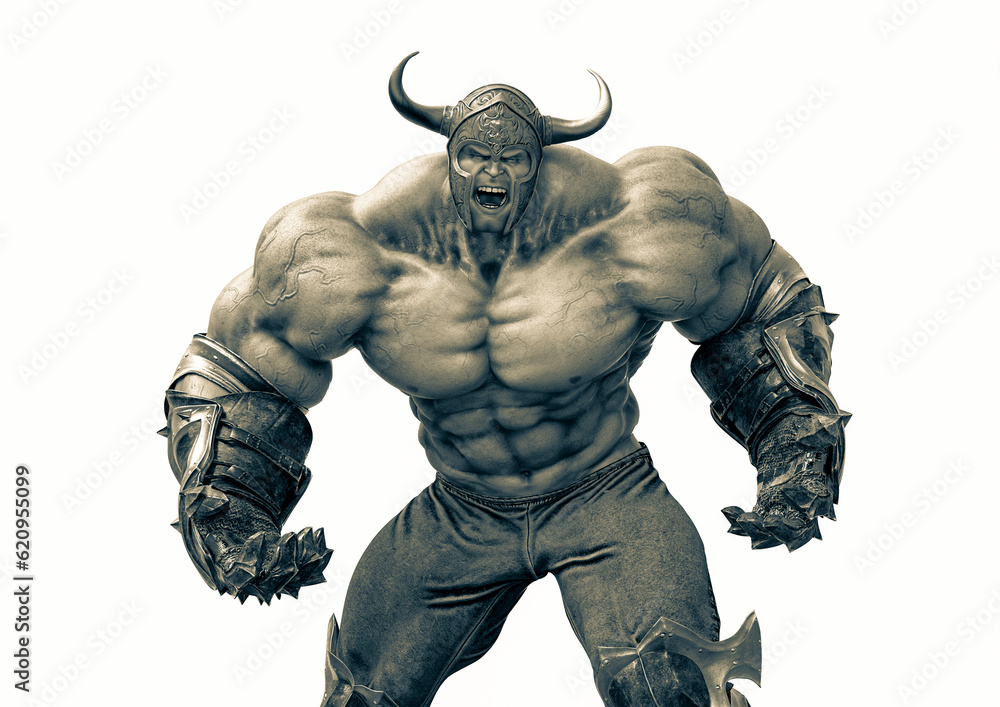 barbarian man is angry Stock Illustration | Adobe Stock