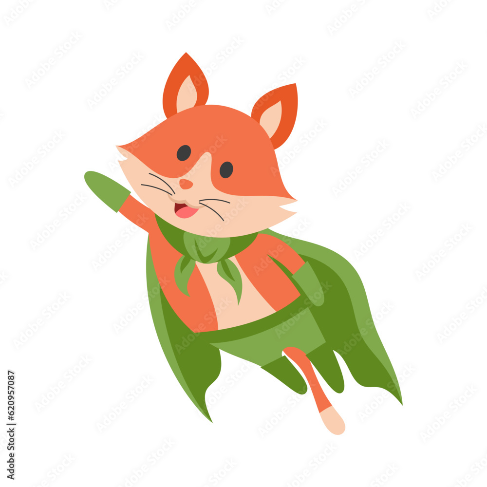 Super Hero animals in colorful superhero costumes, funny children ...