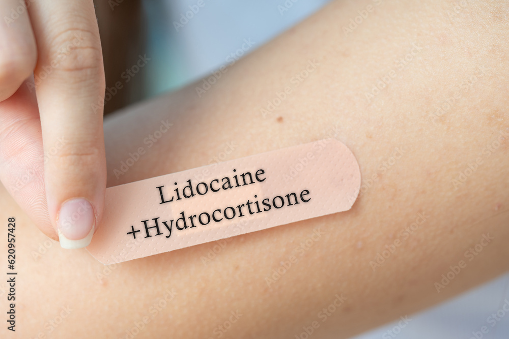 Lidocaine+Hydrocortisone Transdermal Patch Stock Photo | Adobe Stock