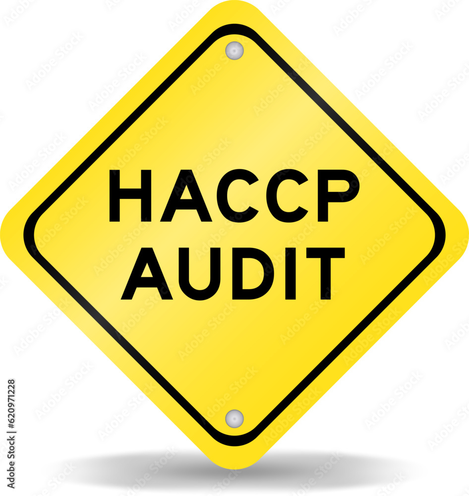 Vecteur Stock Yellow color transportation sign with word HACCP (Hazard ...
