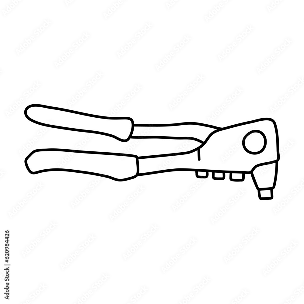 Line Art Vector Illustration Handtool Rivet Gun Coloring Page Icon Logo ... Line Art Vector Illustration Handtool Rivet Gun Coloring Page Icon Logo ...
