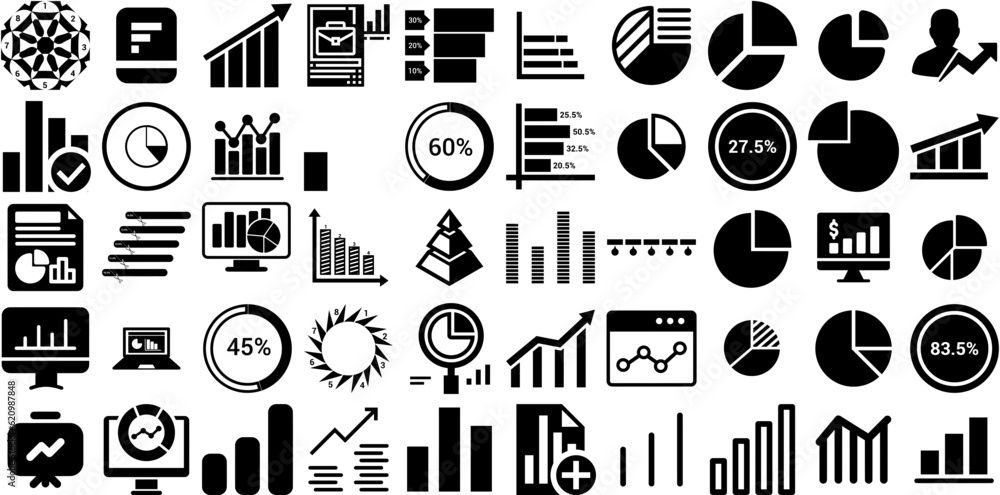 Massive Collection Of Chart Icons Pack Hand-Drawn Linear Simple ...