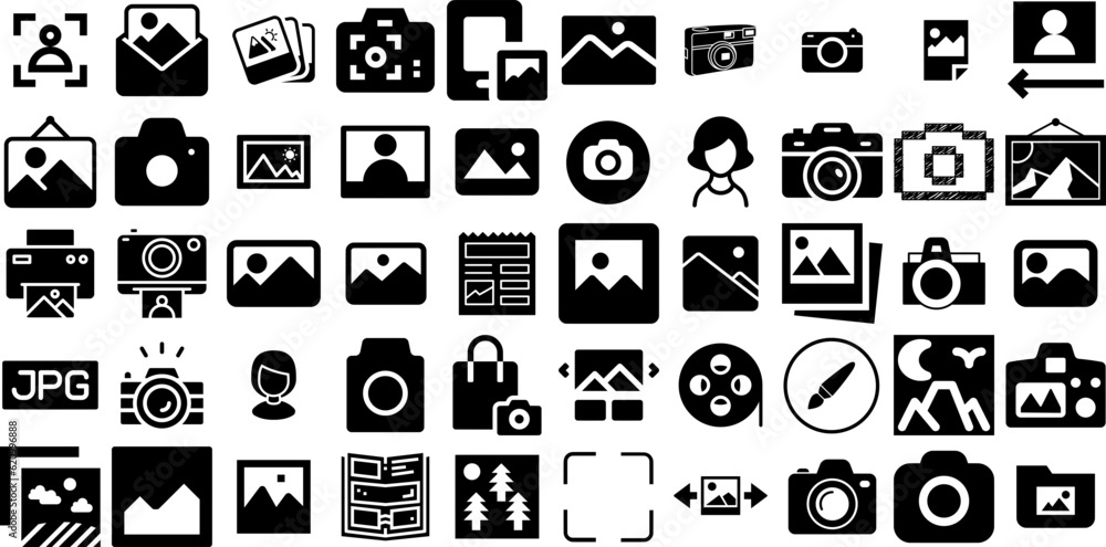 Huge Set Of Picture Icons Bundle Solid Infographic Clip Art Music ...