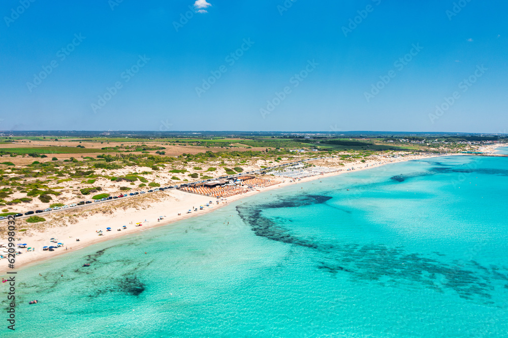 Salento, vista aerea della marina di Lizzano, Taranto - Puglia, Italy ...
