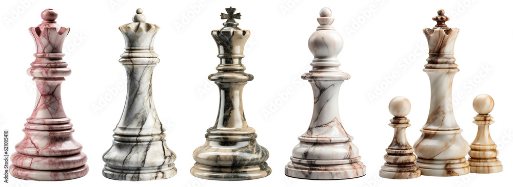 Set of different chess pieces. Design elements for business ...
