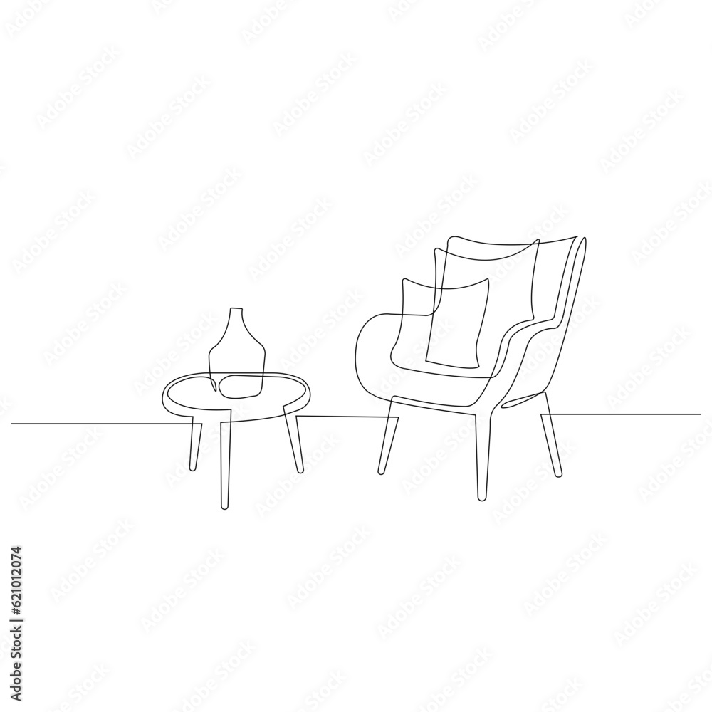 Continuous single one line art drawing of aesthetic modern minimalist ...