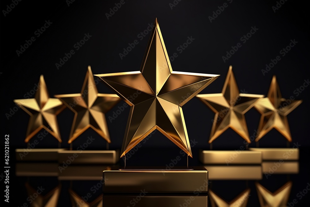 Gold Star, Black Background, Rating System, Star Rating, Quality ...