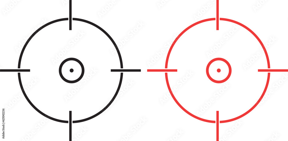 Gun Sight Crosshairs Bullseye Isolated Vector. sniper rifle target ...