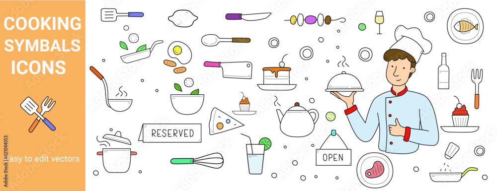 Cooking Symbols Icons, cooking symbols, cooking icons, knife icons ...