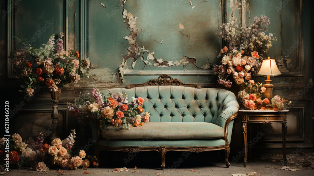 Vintage-inspired wallpaper with floral motifs and a touch of nostalgia ...