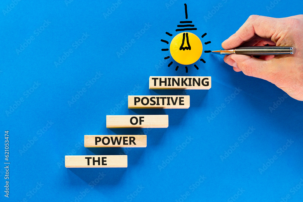 Positive thinking symbol. Concept words The power of positive thinking ...