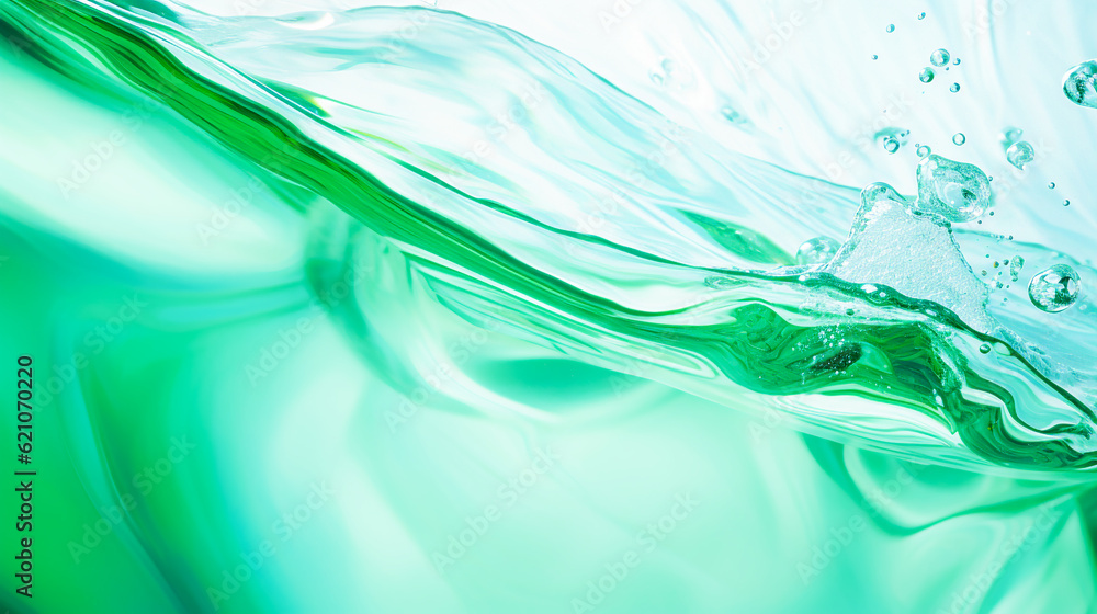 green water background with some smooth lines in it and some water ...
