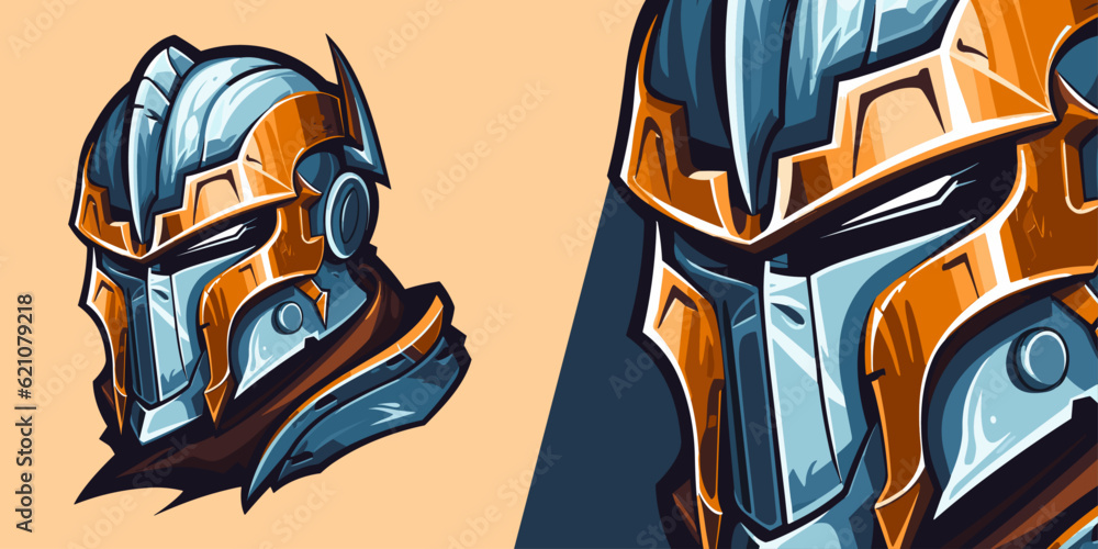 Bold and Dynamic Knight Mascot Logo Design: Elevate Your Sport & Esport ...