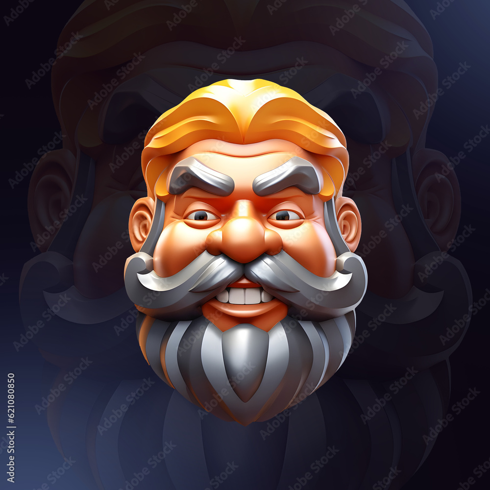 3d sikh men gaming logo, sikh with beard 3d render, Sikh avatar ...
