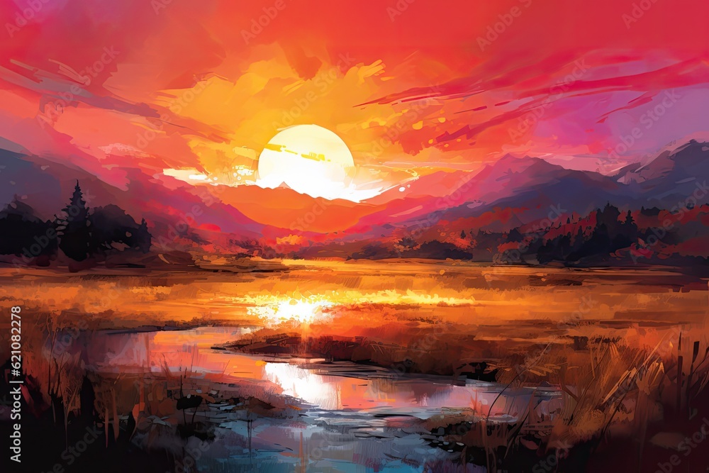 wide-open landscapes as backdrops. made using generative AI tools Stock ...