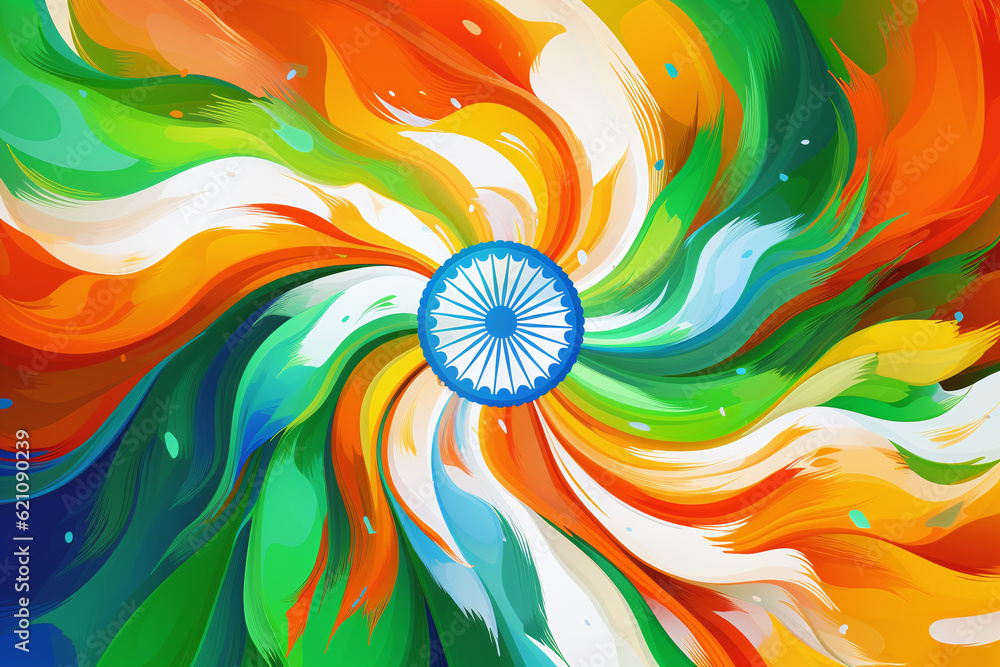 India simple vector background referring to national colors and ...
