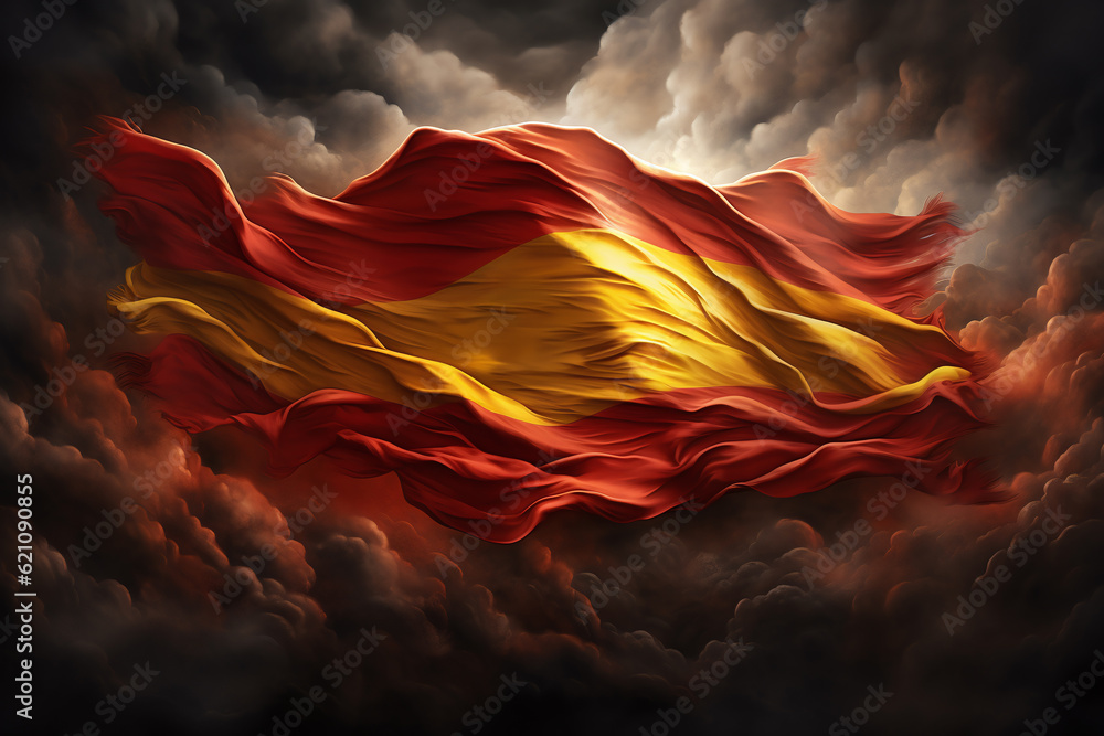 Background referring to the Spanish flag and national colors ...