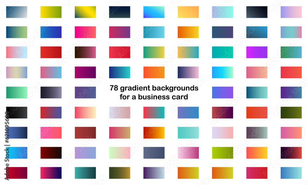 78 Gradient backgrounds for design. Template for business cards ...