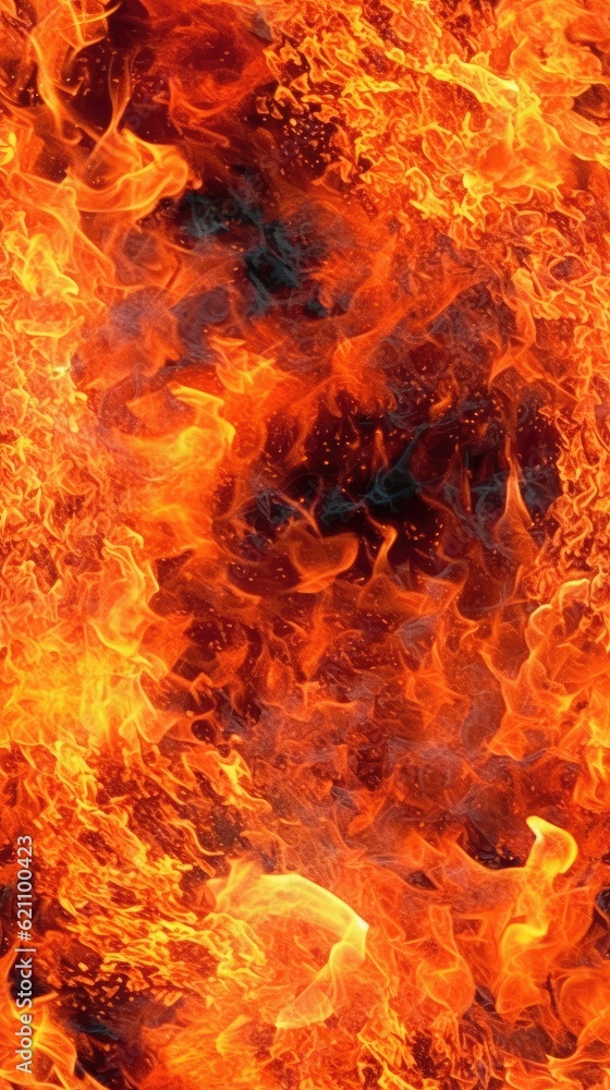 Image of a realistic solid flame burning. Fire background. Mobile ...