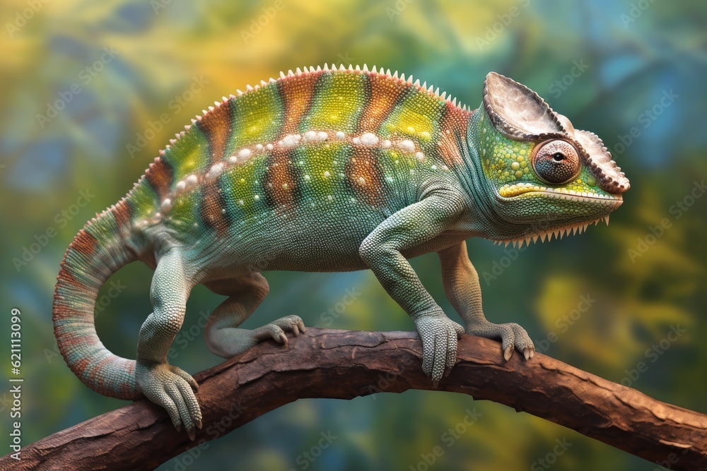 Up up and personal with the common chameleon, often known as the ...