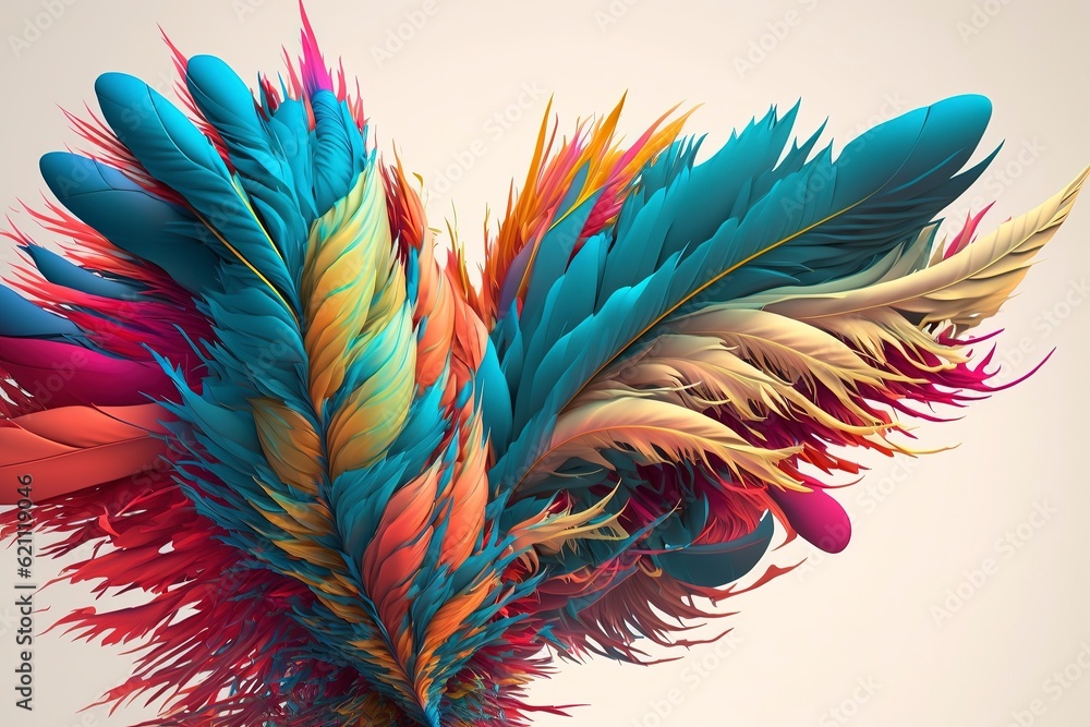Vibrant 3D painting: Surrealistic, flowing textures meet colorful ...