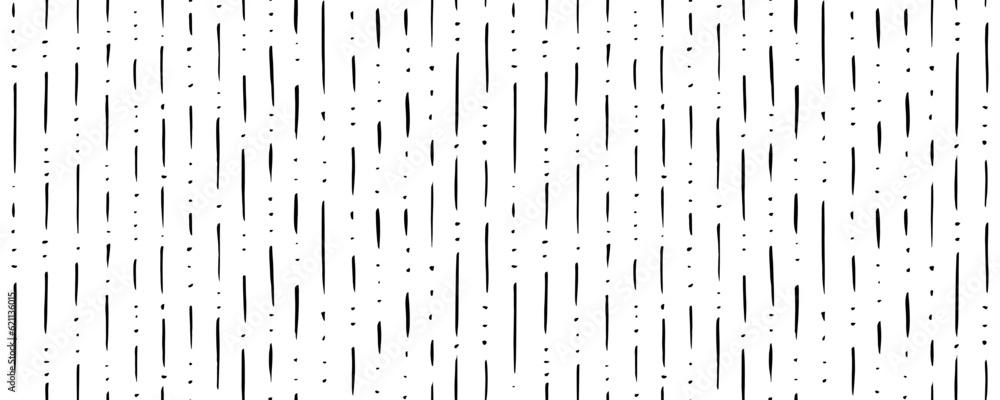 Seamless banner pattern with doodle dashed strokes. Hand drawn short ...