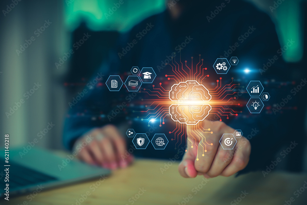 AI generative learning or artificial intelligence brain system for ...