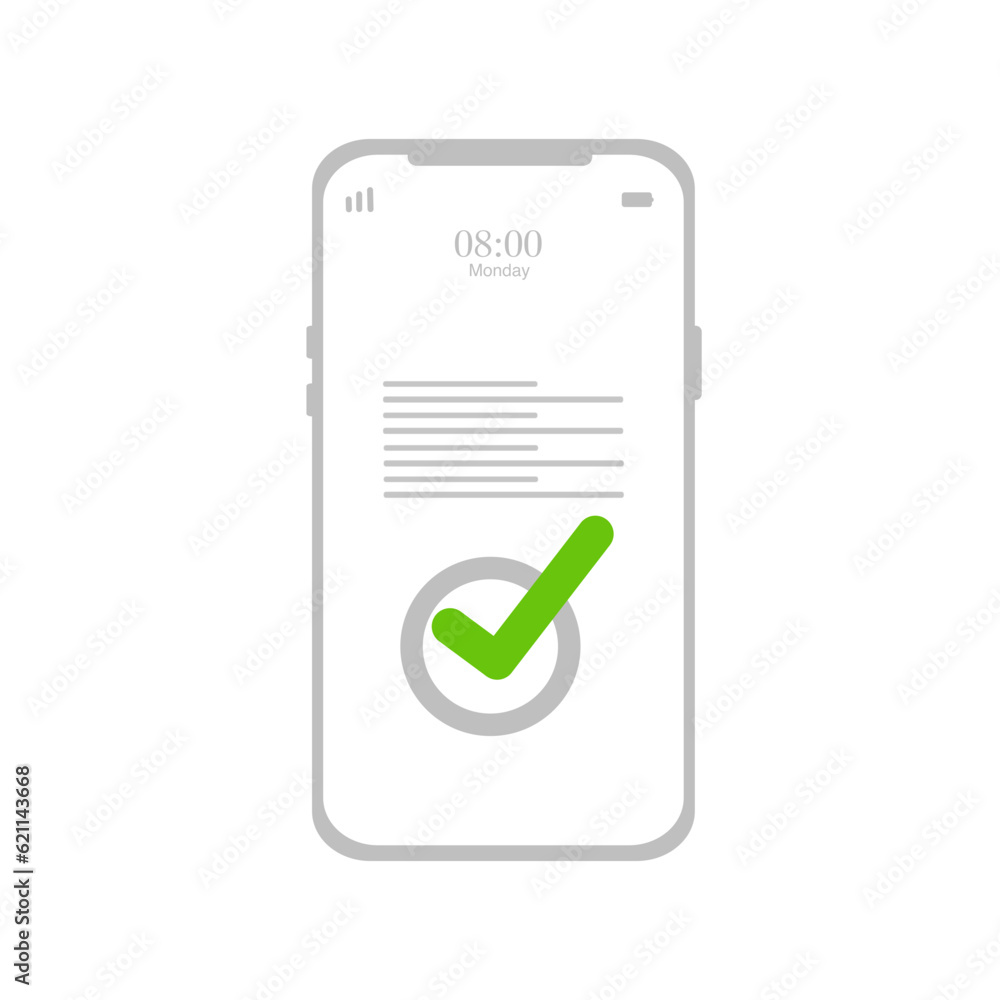 icon task management todo check list with mobile phone, check list on ...